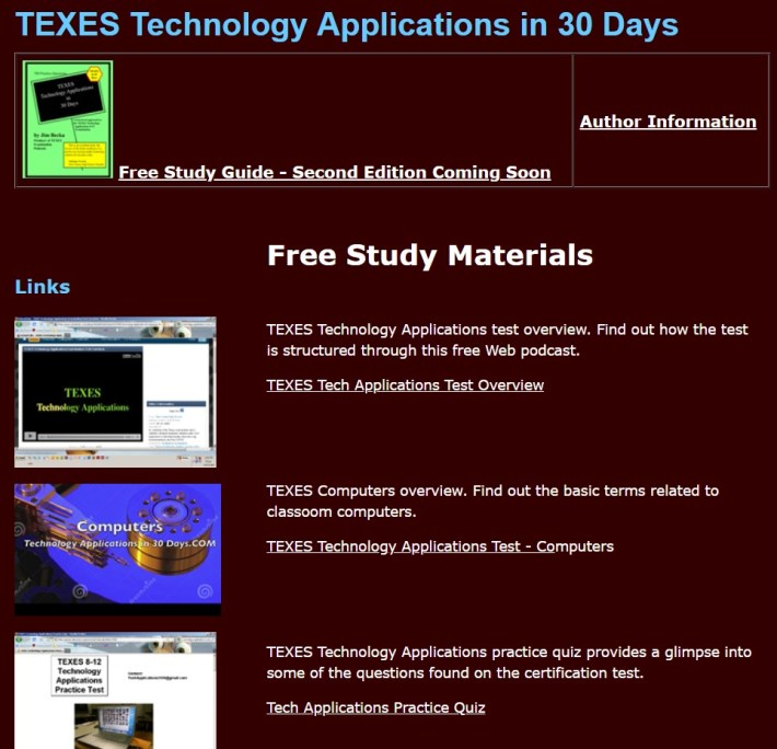 Technology Applications 242 Study Guide – 1st Year Texas Teachers